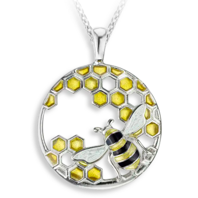 Sterling Silver Enamel Bee Necklace – Madalyn's Fine Jewelry